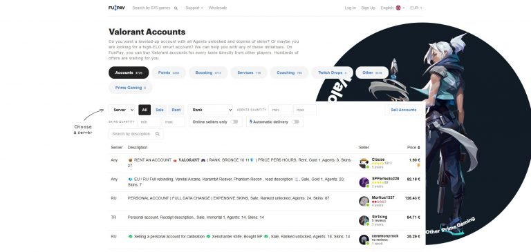 Valorant account buy - Elenco dei migliori siti per l'acquisto